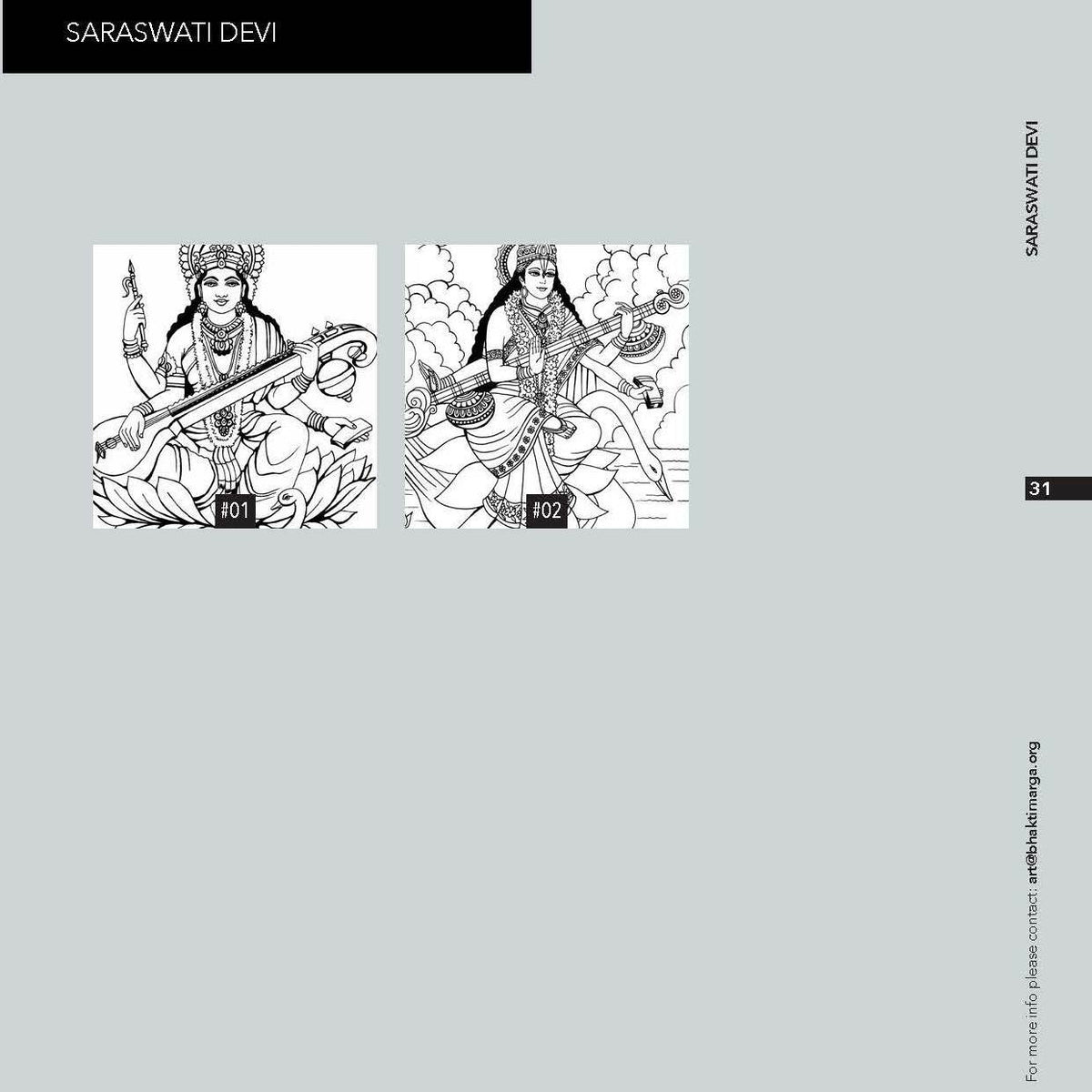 saraswati coloring pages